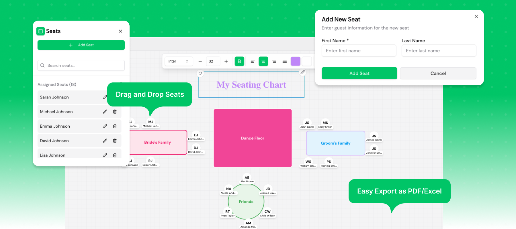 Free Seating Chart Maker for Weddings, Classrooms, Events & More (2025 ...